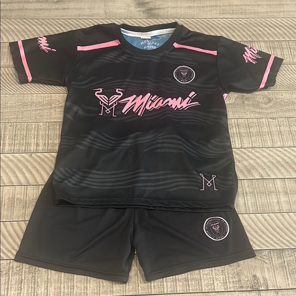 Matching Sets | Black And Pink Miami Soccer Jersey Set | Poshmark